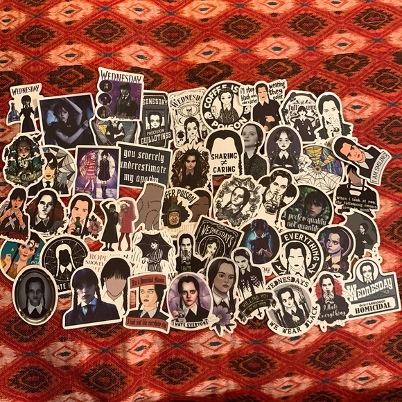 Office | Set Of 5 Wednesday Adams Stickers | Poshmark